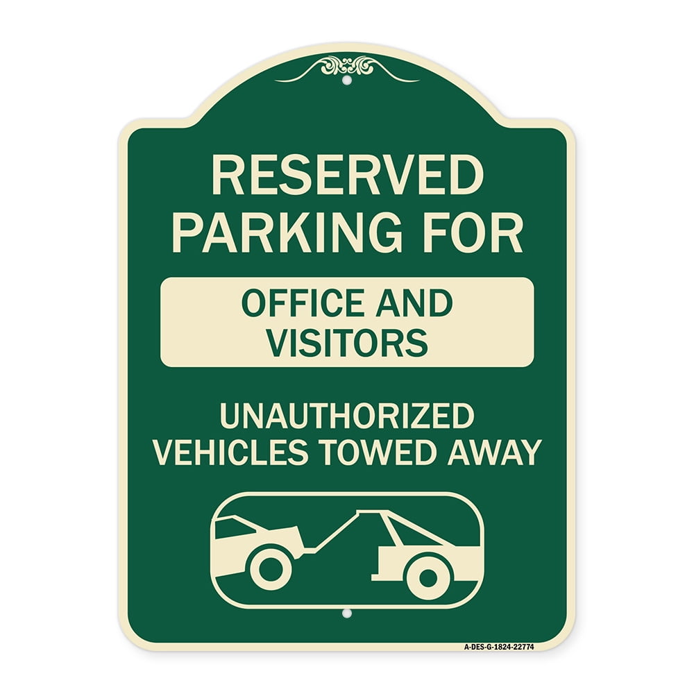 SignMission Designer Series Sign - Unauthorized Vehicles Towed Away ...