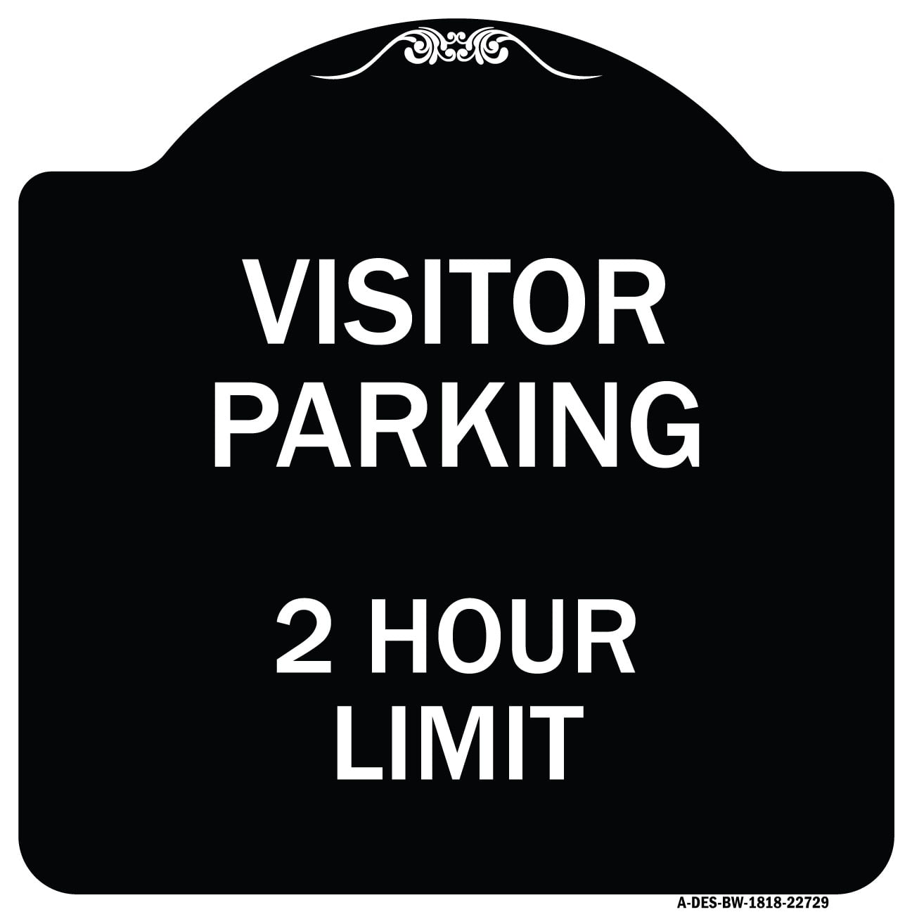 SignMission Designer Series Sign - Visitor Parking Sign Visitor Parking ...