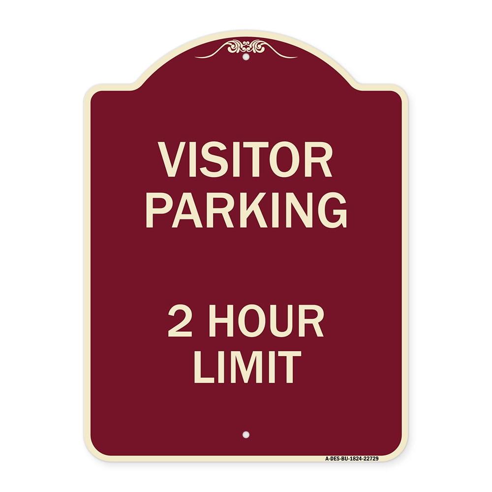 SignMission Designer Series Sign - Visitor Parking Sign Visitor Parking ...