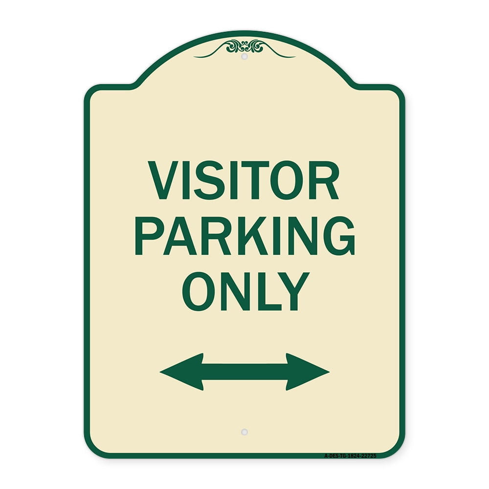 SignMission Designer Series Sign - Visitor Parking Sign Visitor Parking ...