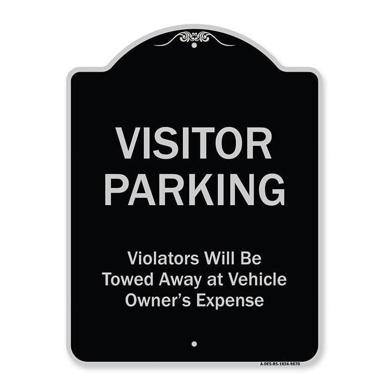 SignMission Designer Series Sign - Visitor Parking Violators Will Be ...