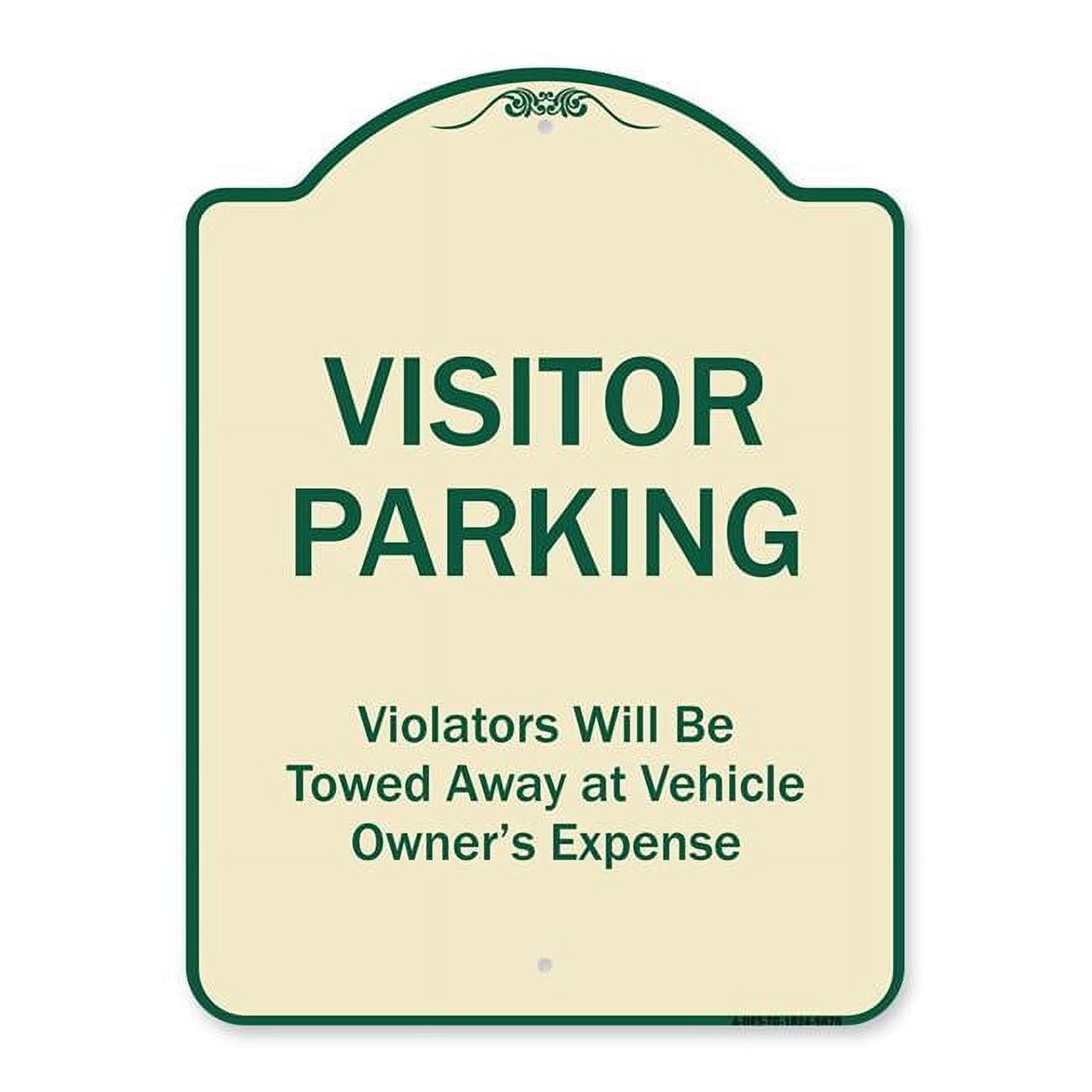 SignMission Designer Series Sign - Visitor Parking Violators Will Be ...