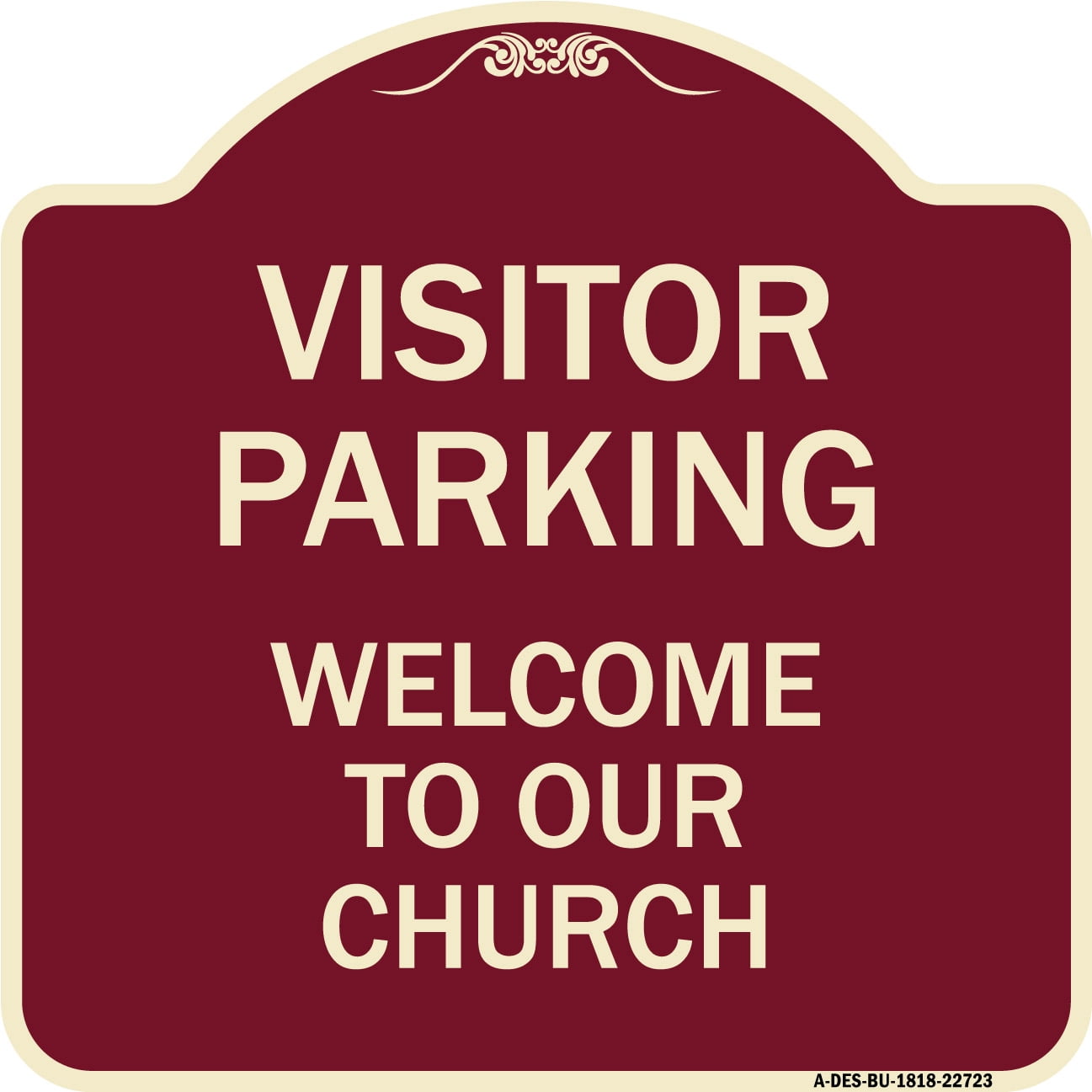 SignMission Designer Series Sign - Visitor Parking Welcome to Our ...