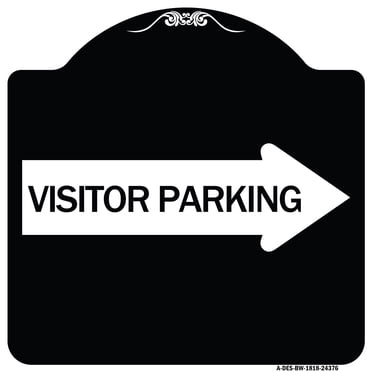 SignMission Designer Series Sign - Motorcycle Parking Only | Black ...