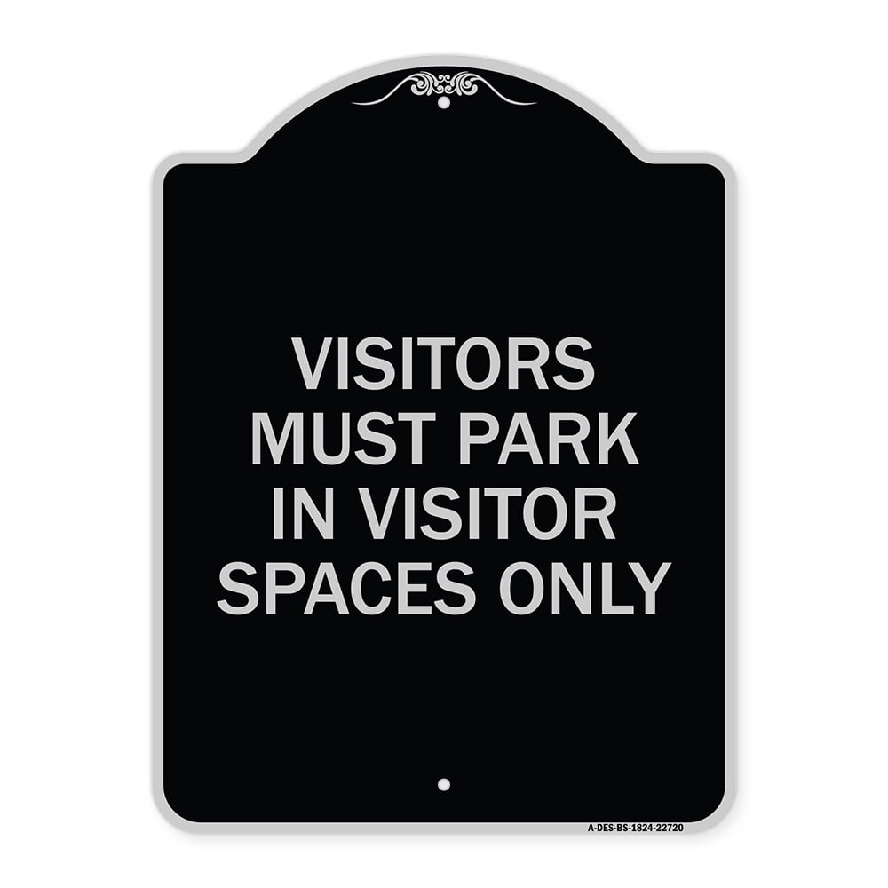 SignMission Designer Series Sign - Visitors Parking Sign Visitors Must ...