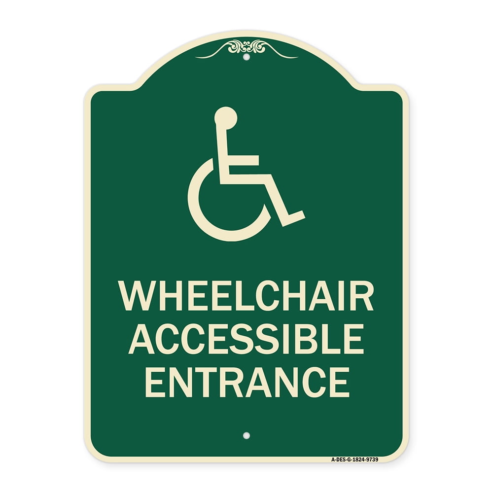 SignMission Designer Series Sign - Wheelchair Accessible Entrance ...