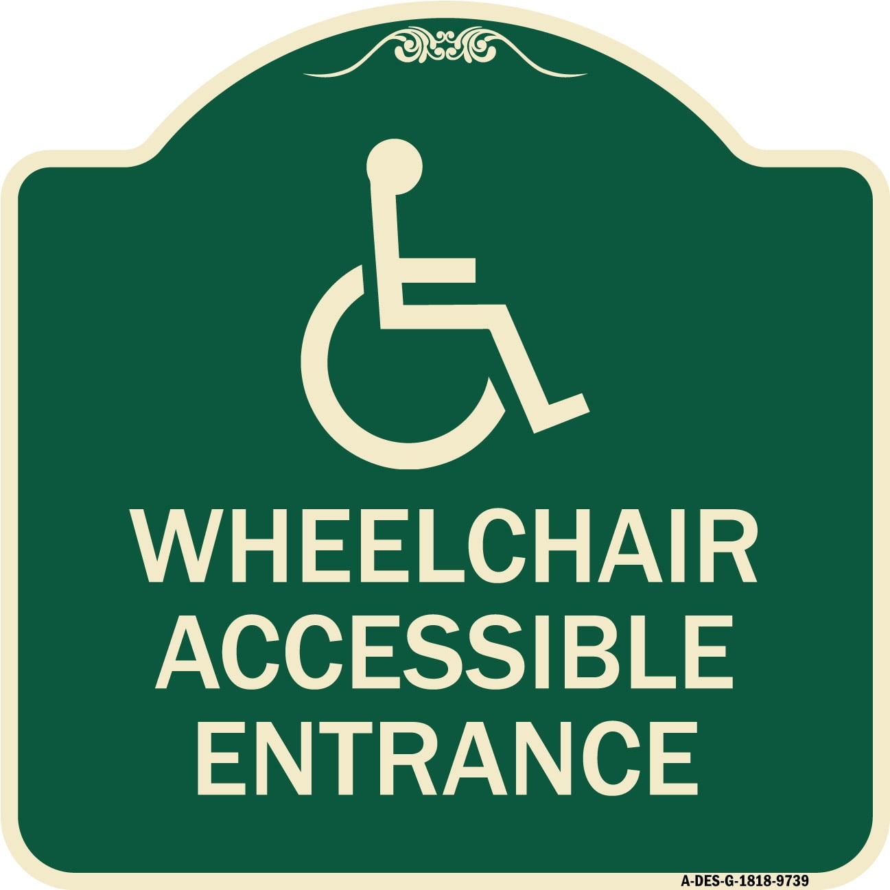 SignMission A-DES-G-1818-9739 Designer Series Sign - Wheelchair ...