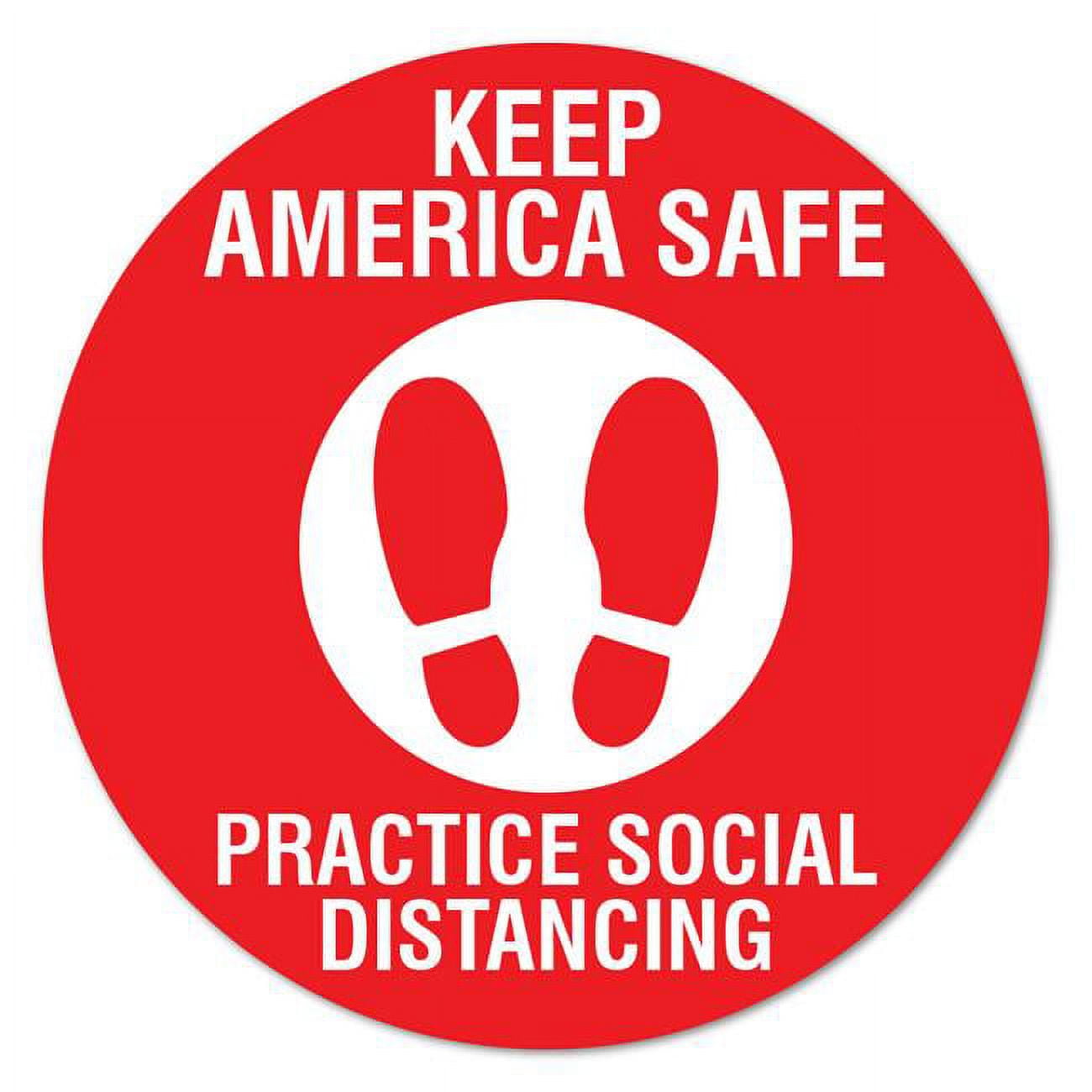 Coronavirus Keep America Safe Non-Slip Floor Graphic | 7" Vinyl Decal ...