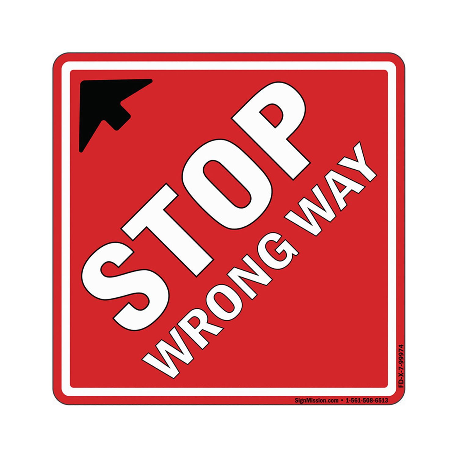 Coronavirus Stop Wrong Way Non-Slip Floor Graphic | 3 Pack of Vinyl ...