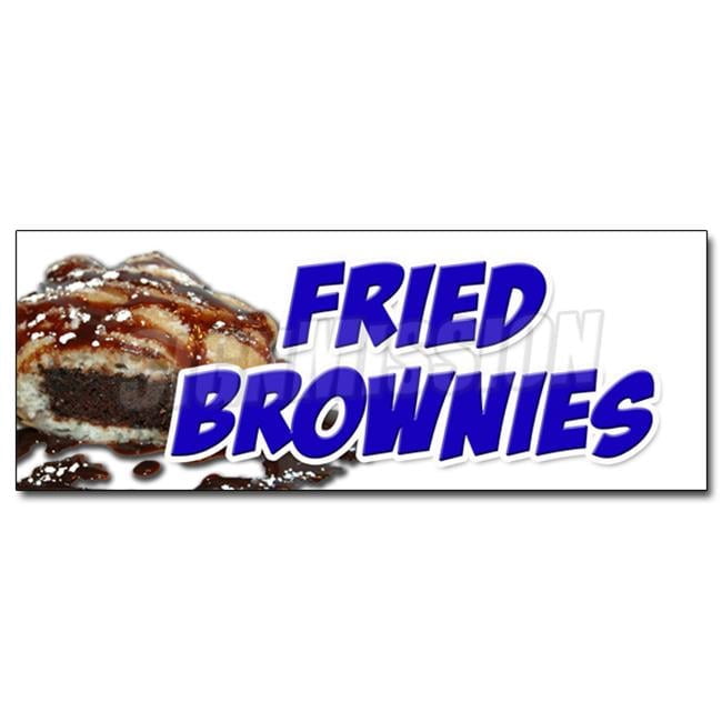 SignMission Fried Brownies Banner Sign - Ice Cream Dessert Whipped ...