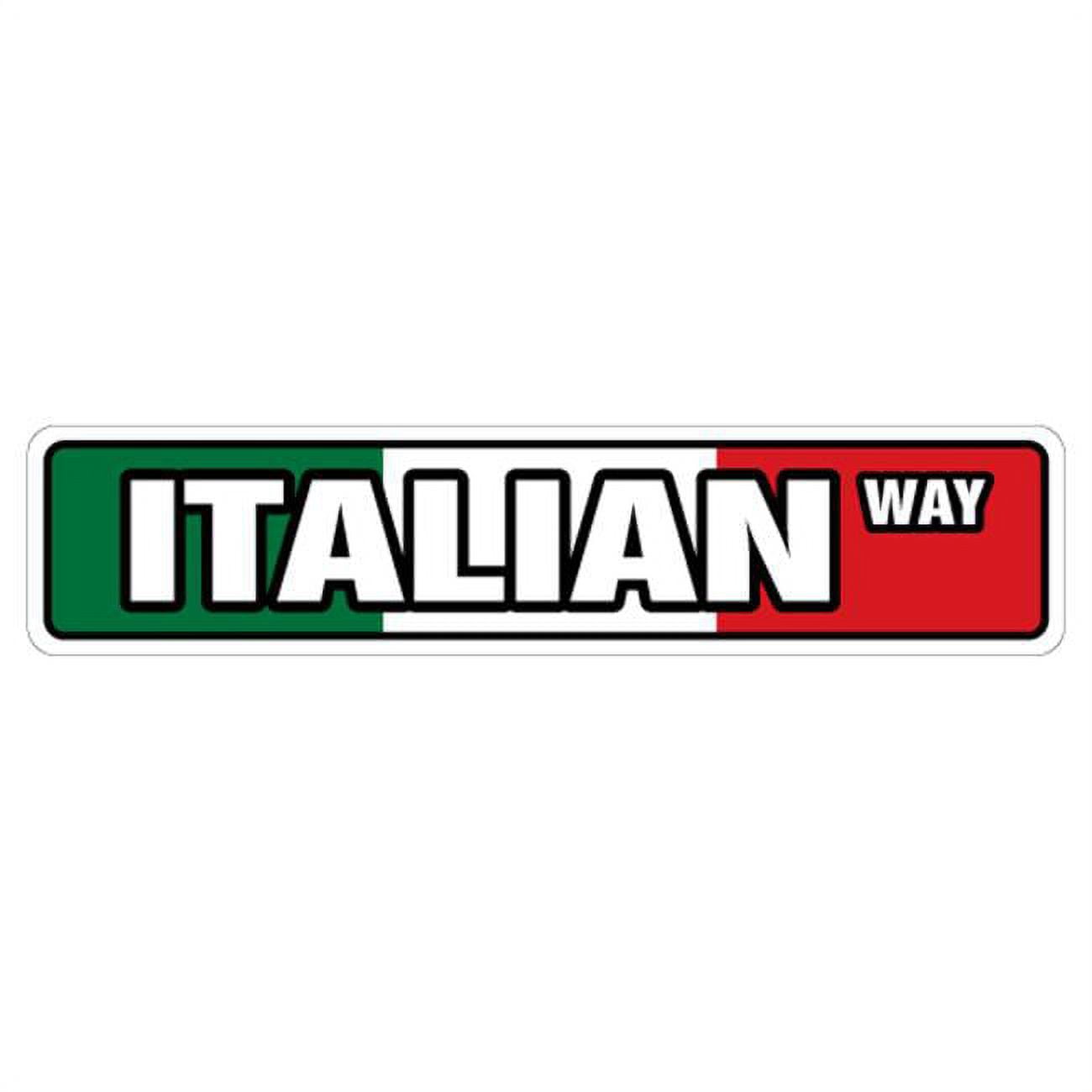 SignMission Italian Flag Aluminum Street Sign for Italy Italiano Flags ...