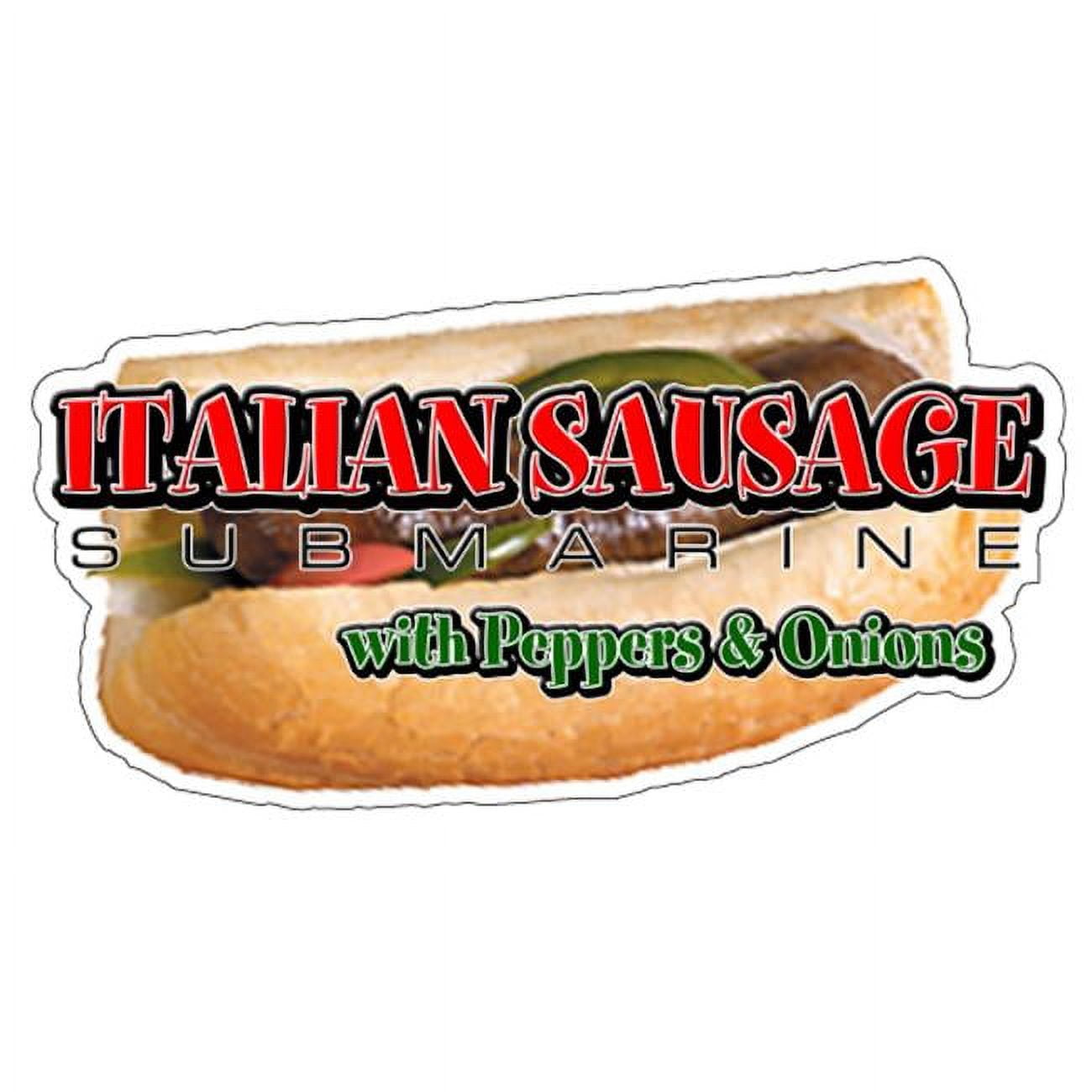 Signmission Italian Sausage Sub Concession Decal Sign Hero Peppers