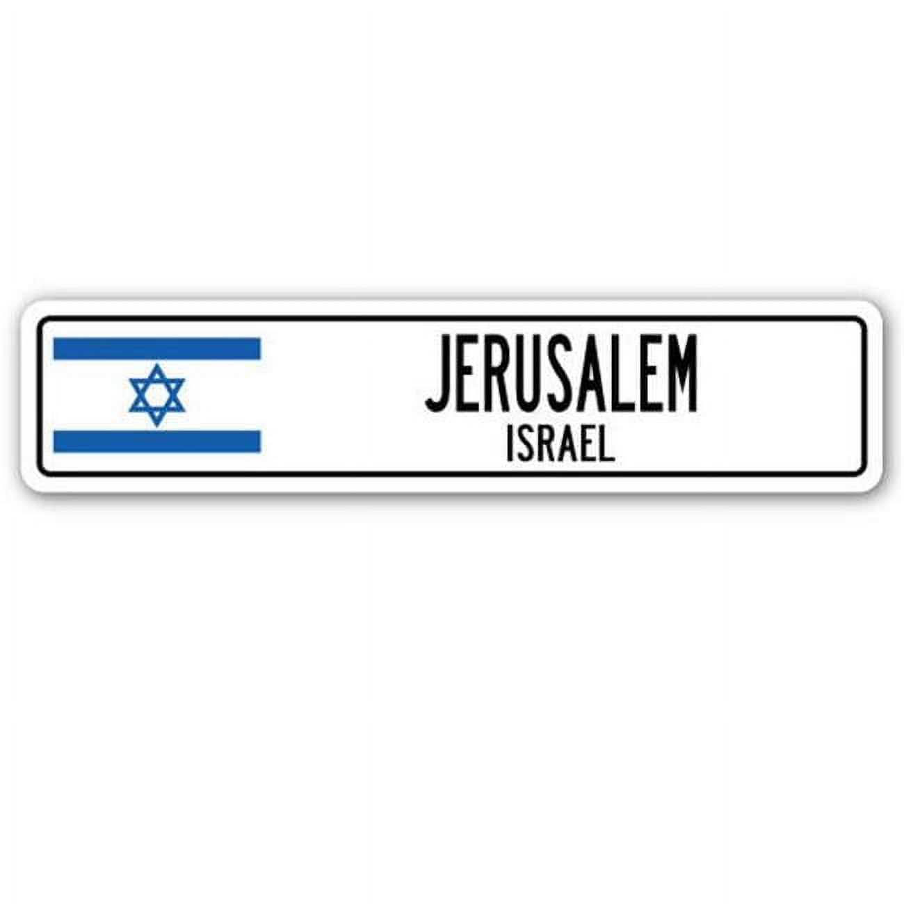 SignMission SSC-Jerusalem Il Jerusalem, Israel Street Sign - Israeli ...