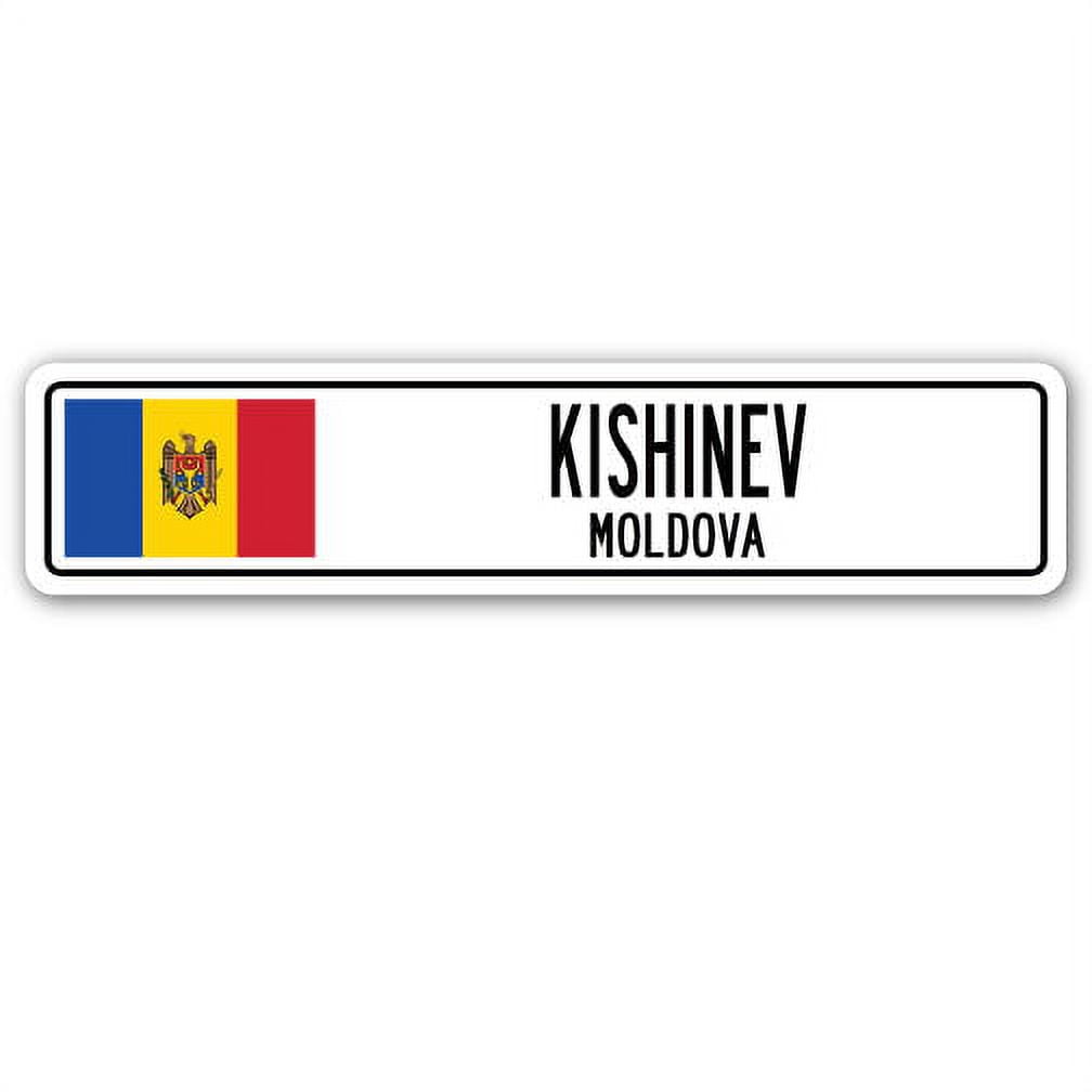 KISHINEV MOLDOVA Street Sign Moldovan flag city country road wall gift - Walmart.com