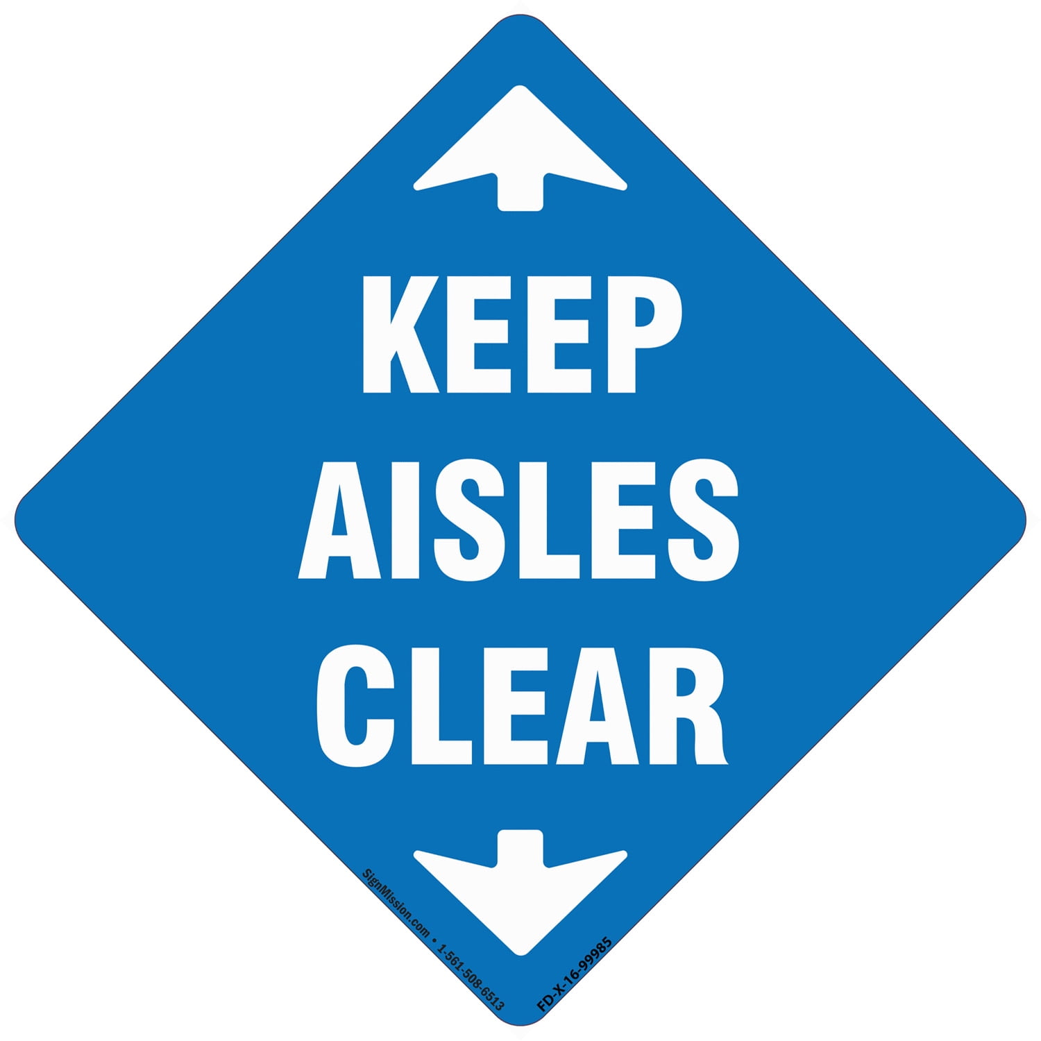 SignMission Non-Slip Floor Graphic Coronavirus Vinyl Decal - Keep Aisle ...