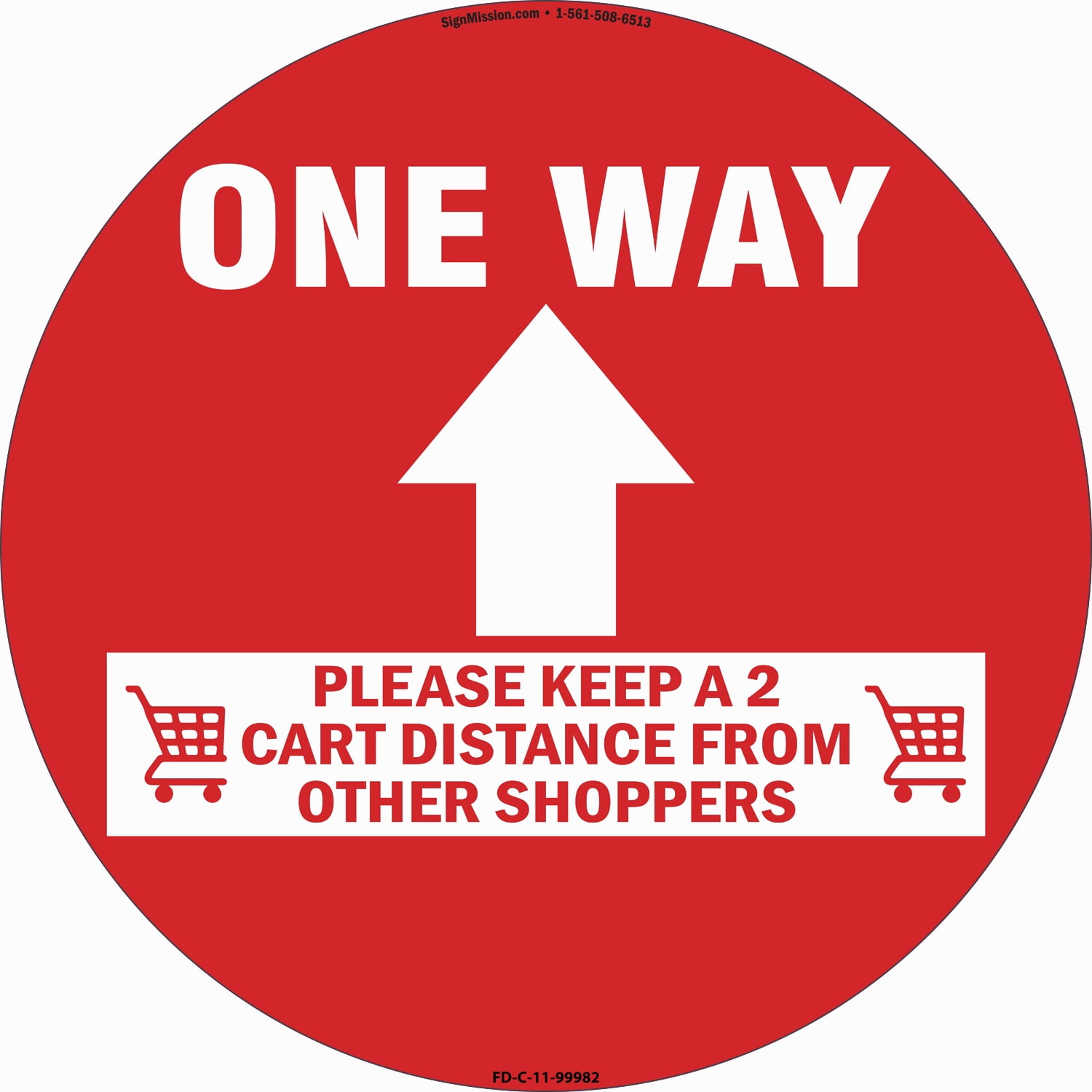 SignMission Non-Slip Floor Graphic Coronavirus Vinyl Decal - One Way ...