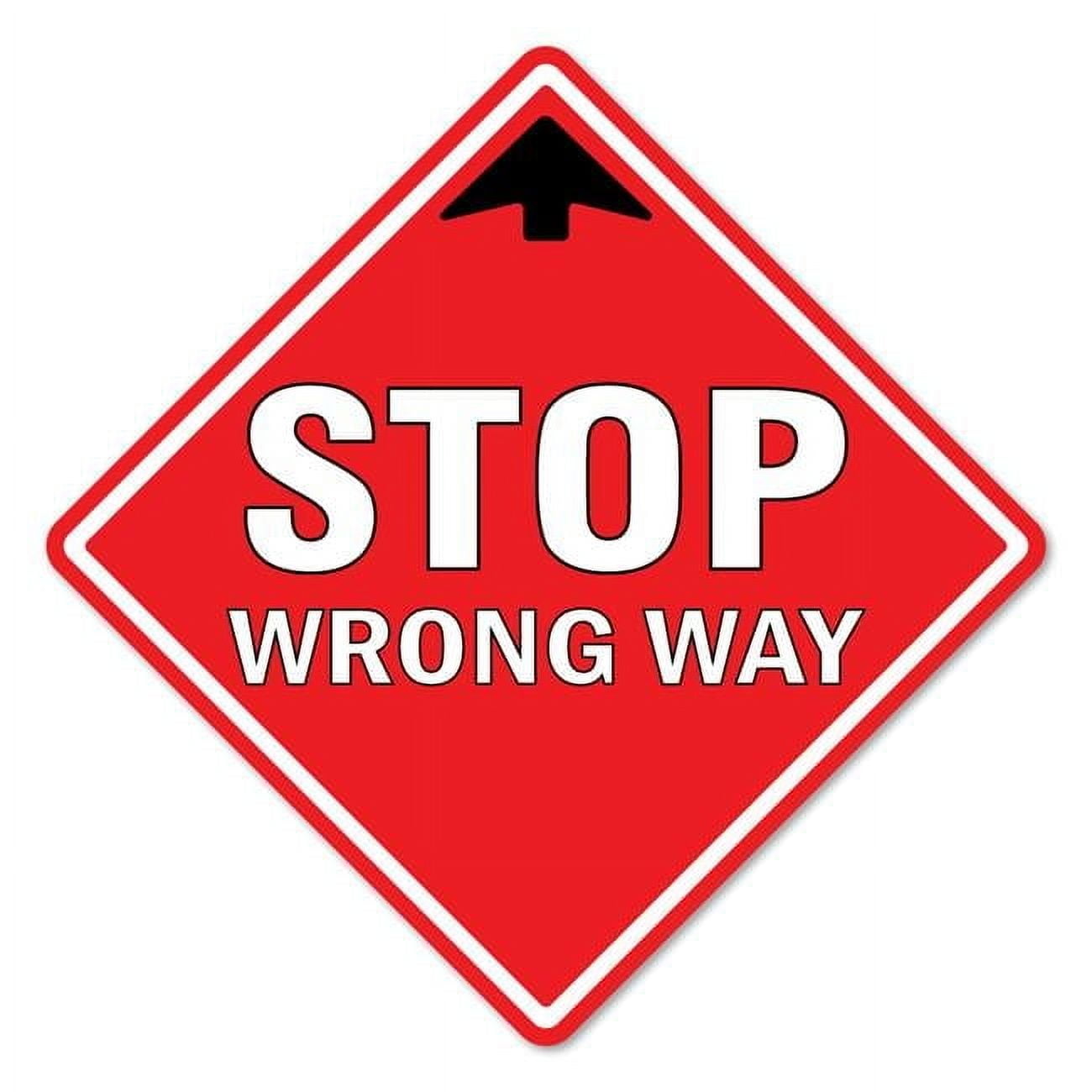 SignMission Non-Slip Floor Graphic Coronavirus Vinyl Decal - Stop Wrong ...