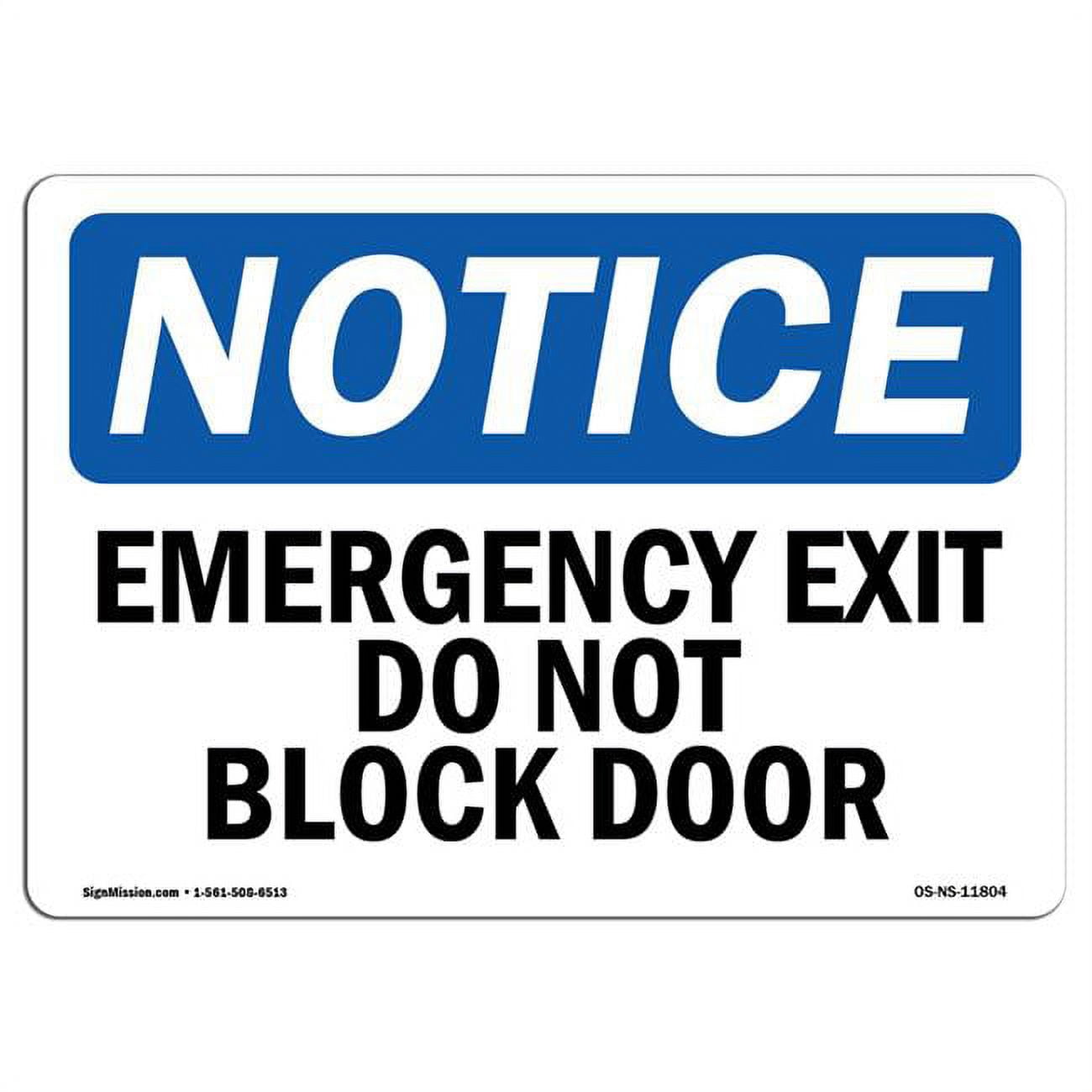 Do Not Block Door Sign