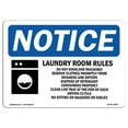 SignMission Notice Laundry Room Rules Do Not Overload with Symbol OSHA ...