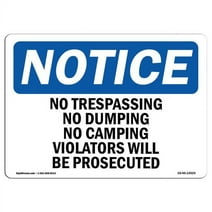 No Trespassing Violators Shot Funny Home Security Sign Shop/Garage Wall ...