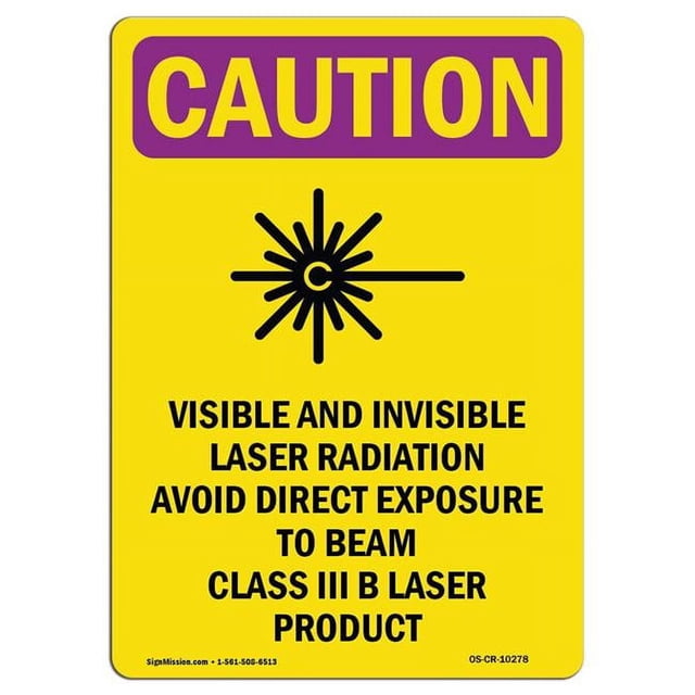 SignMission OS-CR-A-1824-V-10278 18 x 24 in. OSHA Caution Radiation ...