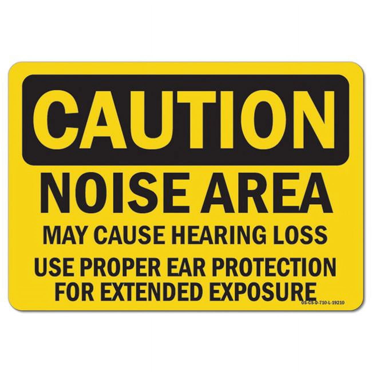 SignMission OS-CS-D-710-L-19210 OSHA Caution Sign - Noise Area May ...