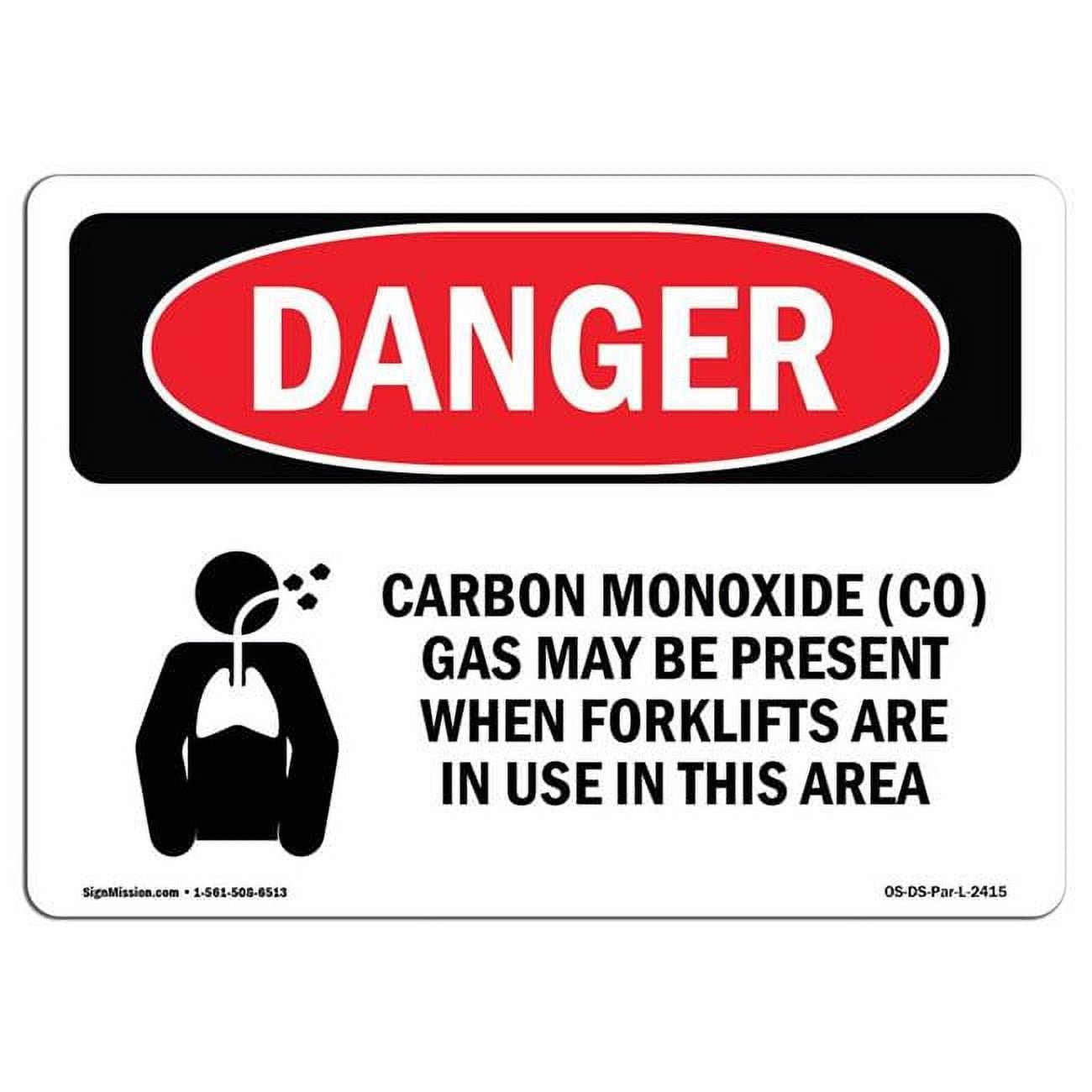 SignMission OS-DS-A-1824-L-2415 18 x 24 in. OSHA Danger Sign - Carbon ...