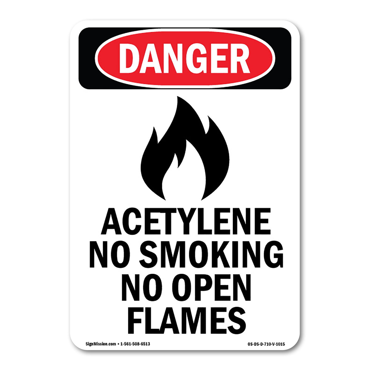 SignMission OS-DS-A-1824-V-1015 18 x 24 in. OSHA Danger Sign ...