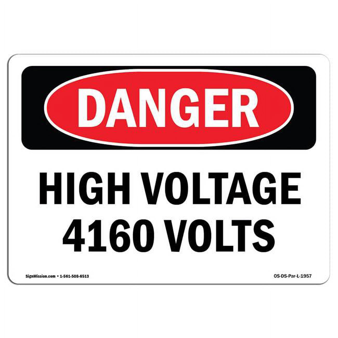 Danger High Voltage Sign - Walmart.com