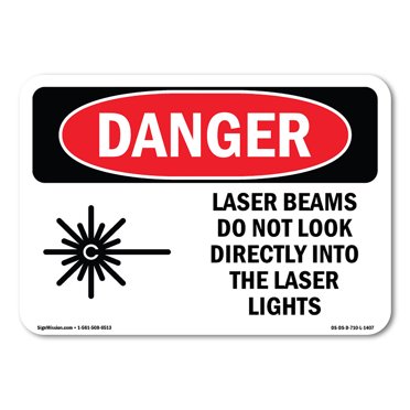 SignMission OS-CR-RD-1014-L-10143 OSHA Caution Radiation Sign - Laser ...