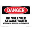 SignMission 12 x 18 in. OSHA Warning Sign - Recycled Water in Use Here ...
