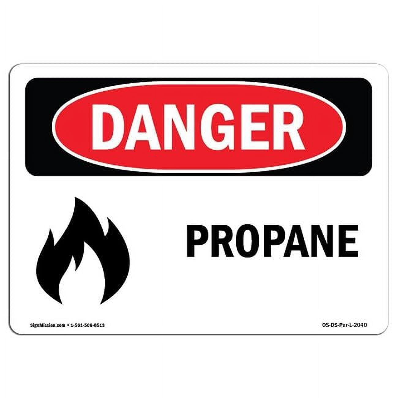 SignMission OS-DS-D-35-L-2040 OSHA Danger Sign - Propane - Walmart ...