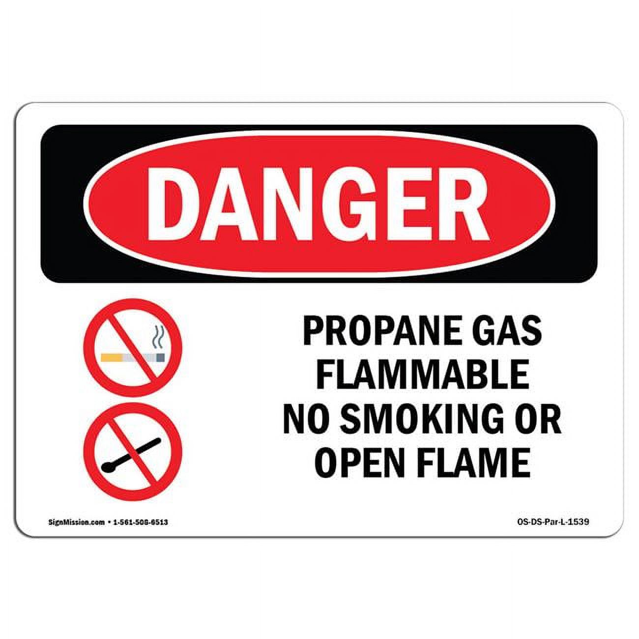 Danger Propane No Smoking Sign - Walmart.com