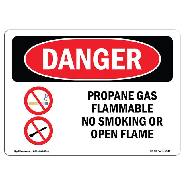 Danger Propane No Smoking Sign - Walmart.com