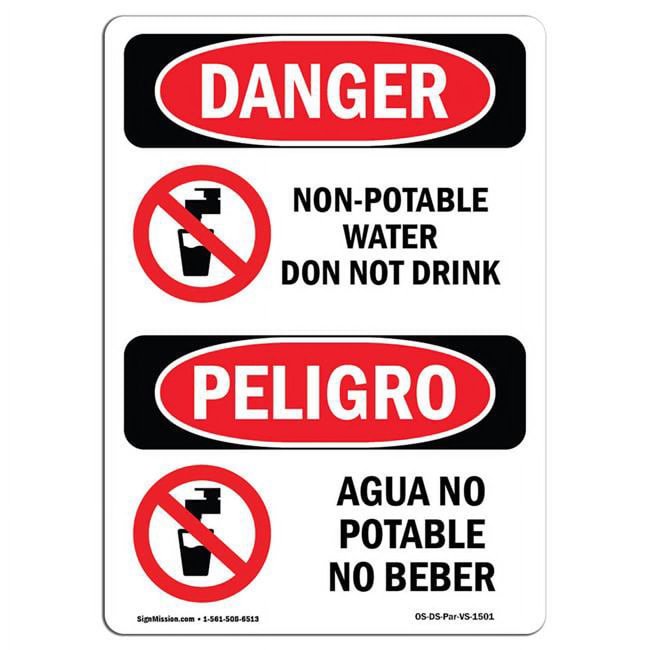 Danger Non - Potable Water Sign - Walmart.com Danger Non - Potable Water Sign - Walmart.com