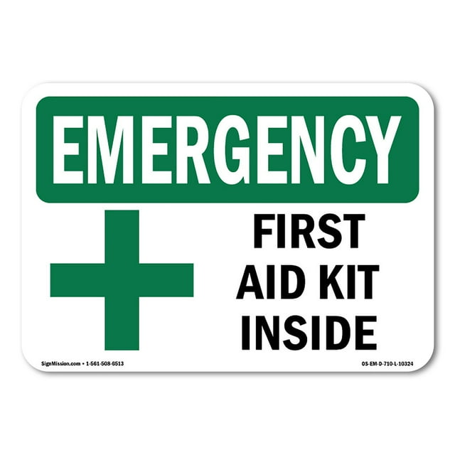SignMission OS-EM-A-1824-V-10496 18 x 24 in. OSHA Emergency Sign ...