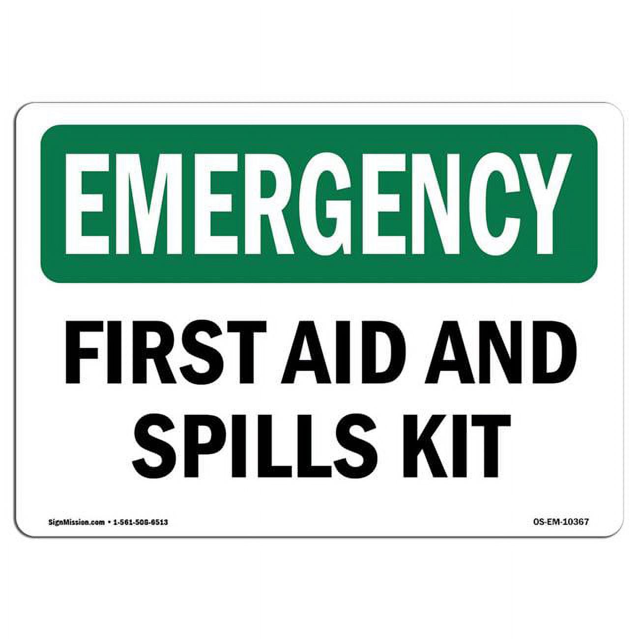 OSHA Emergency Sign - Spill Response Equipment - Walmart.com