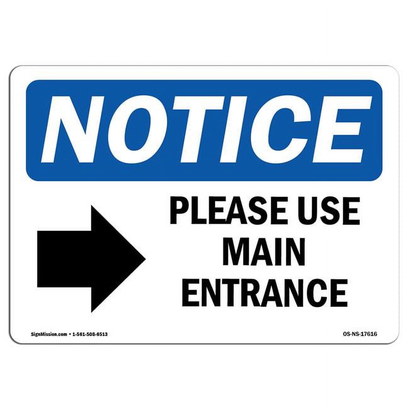 Main Entrance Visitors Welcome Sign, 24x30 Aluminum - Walmart.com