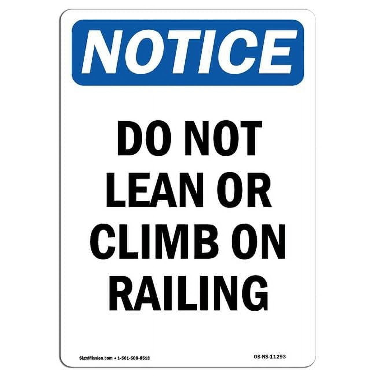 SignMission OS-NS-A-1218-V-11293 12 x 18 in. OSHA Notice Sign - Do Not ...