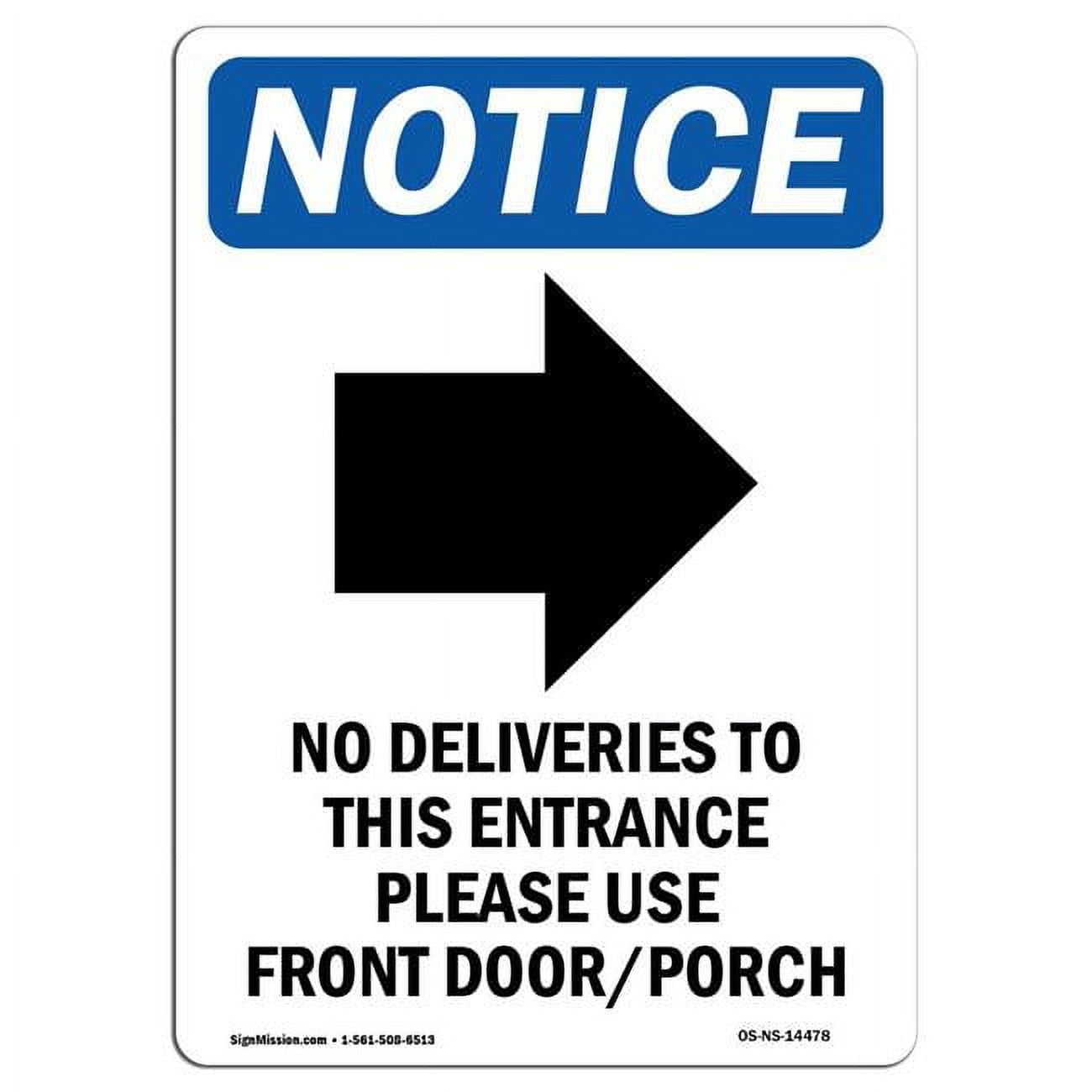 SignMission OS-NS-A-1218-V-14478 12 x 18 in. OSHA Notice Sign - No ...