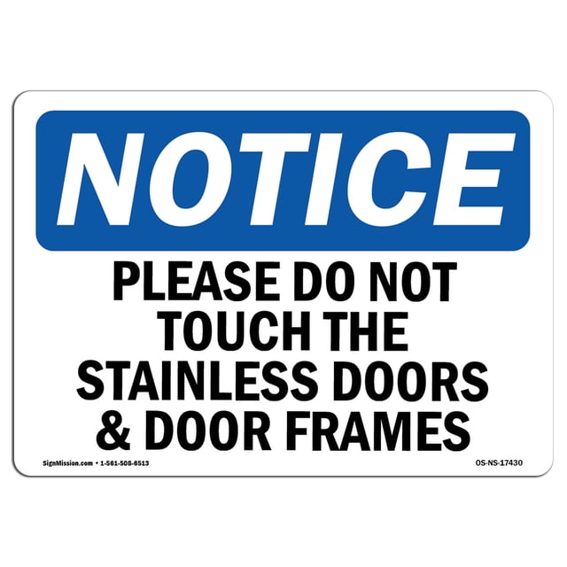 SignMission OS-NS-A-1824-L-17430 18 x 24 in. OSHA Notice Sign - Please ...