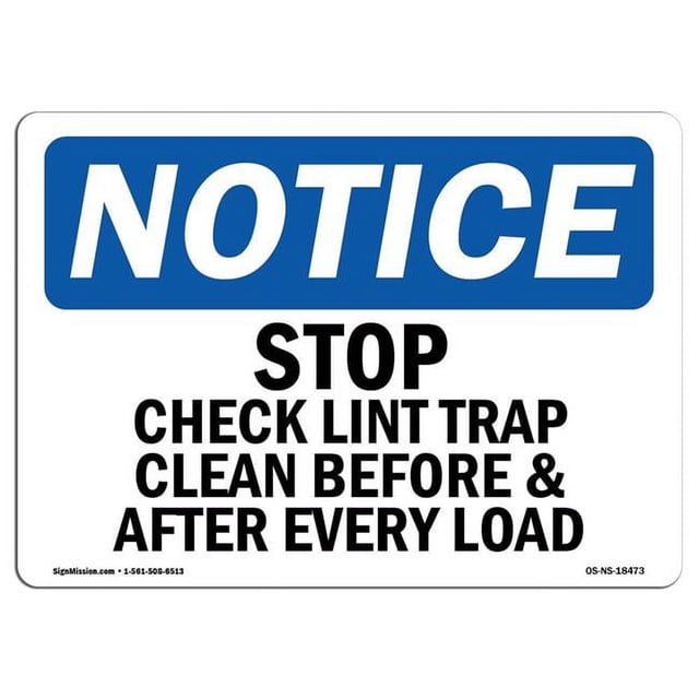 SignMission OS-NS-A-1824-L-18473 18 x 24 in. OSHA Notice Sign - Stop ...