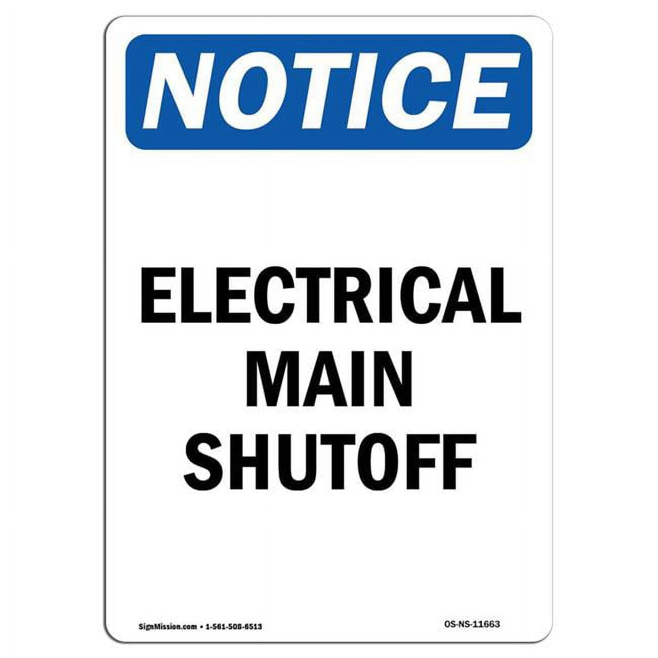 SignMission OS-NS-A-1824-V-11663 18 x 24 in. OSHA Notice Sign ...