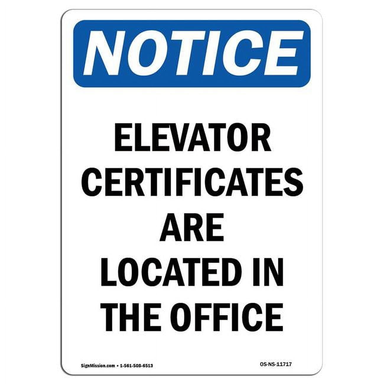 SignMission OS-NS-A-1824-V-11717 18 x 24 in. OSHA Notice Sign ...