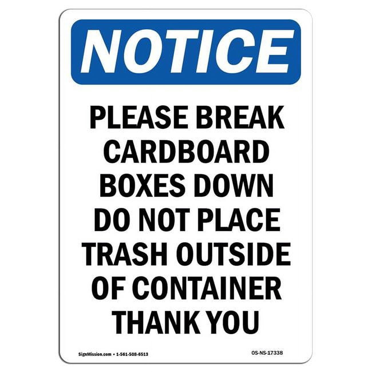 SignMission OS-NS-A-1824-V-17338 18 x 24 in. OSHA Notice Sign - Please ...