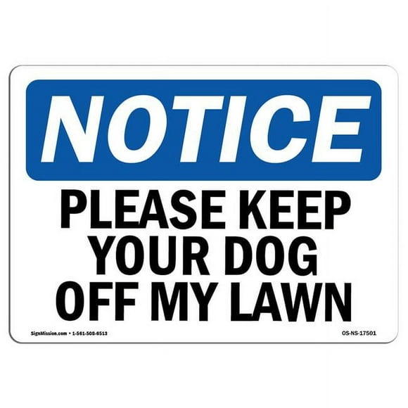 Keep Dog Off Lawn Sign