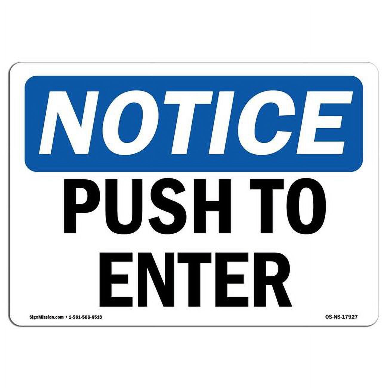 Push To Open Sign