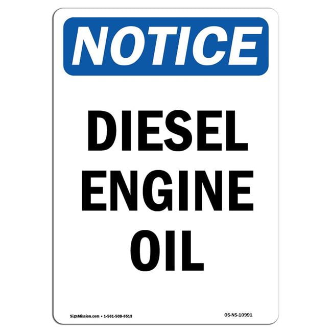 SignMission OS-NS-A-710-V-10991 7 x 10 in. OSHA Notice Sign - Diesel ...