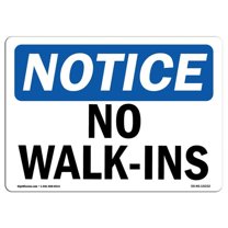 SignMission 12 x 18 in. OSHA Notice Sign - Notice No Entry without ...