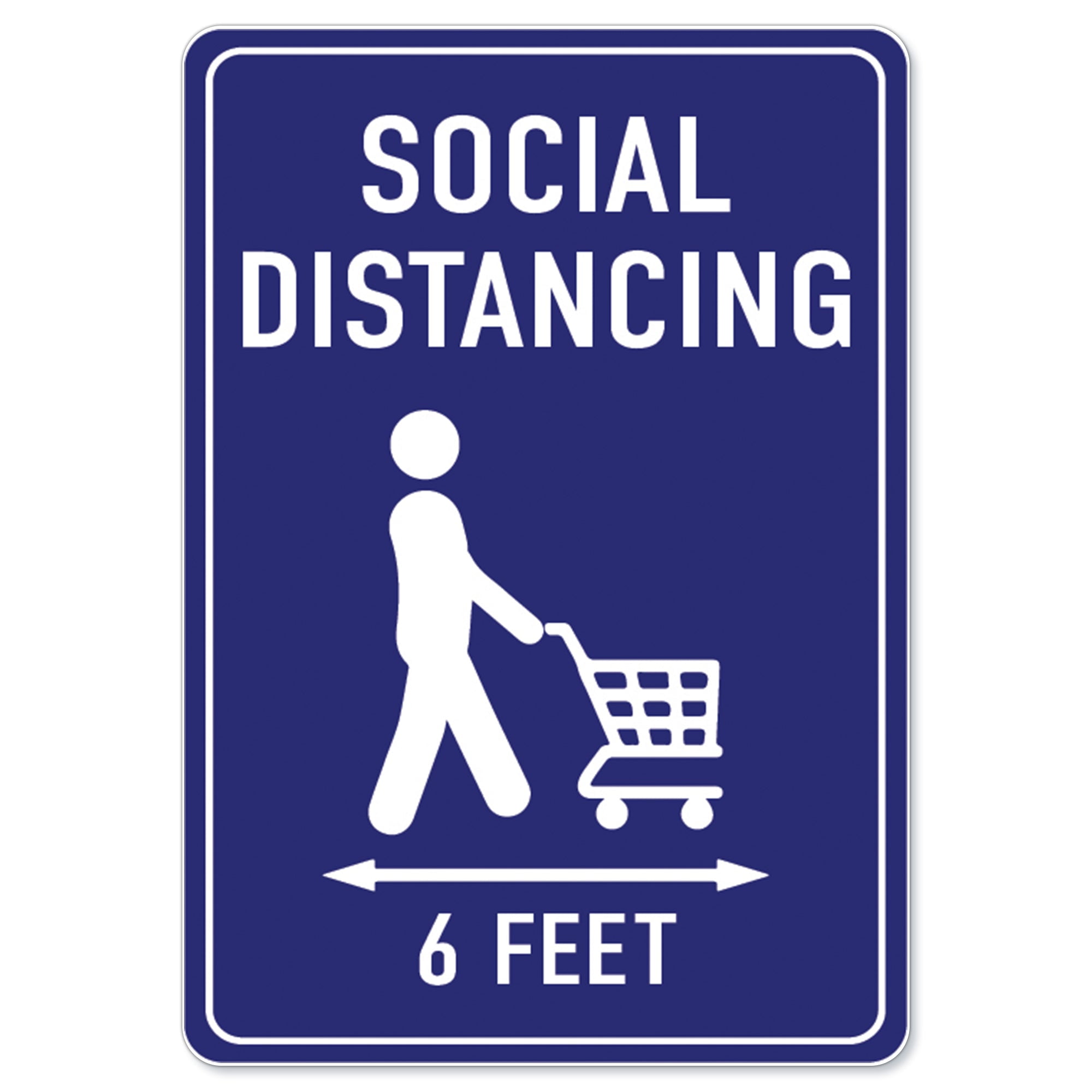 SignMission OS-NS-D-1218-25595 Coronavirus Notice Sign - 6 ft. Social ...
